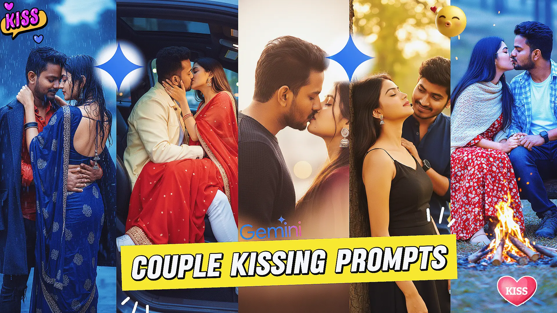 Best Couple Kissing Prompts for Gemini AI to Create Romantic Scenes