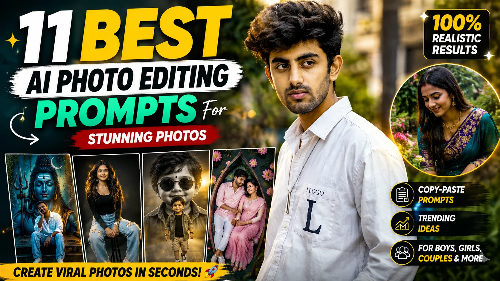 Google Gemini AI Photo Editing Prompts (2026) – 100+ Best Copy Paste ...